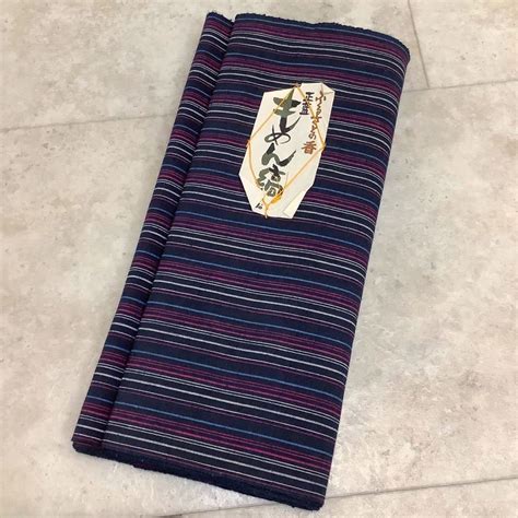 代購代標第一品牌樂淘letao古布前掛け専門屋 綿紬 縞 木綿 反物 正藍 弓浜絣久留米絣備後絣伊予絣刺子絣縞型染布団側裂織襤褸野良着書生