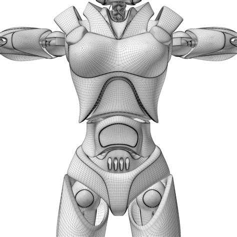 Female Android 3d Model By Renderblade