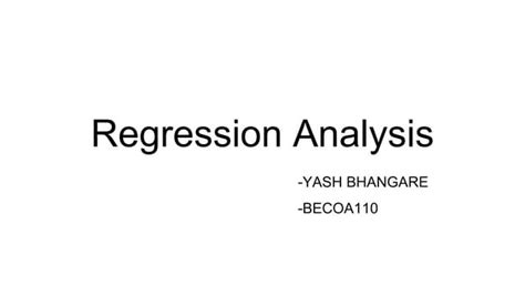 Regression Types Ppt