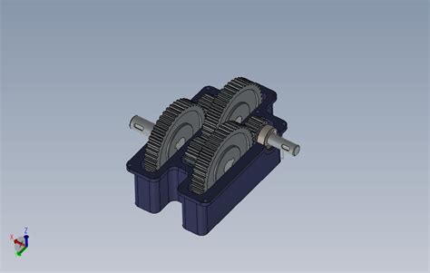 直齿轮减速器solidworks 2016模型图纸免费下载 懒石网