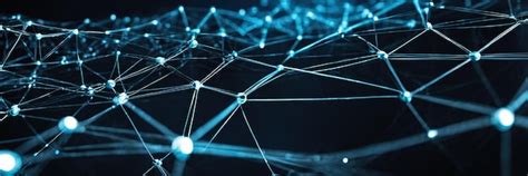 Premium Photo Abstract Plexus Blue Geometrical Shapes Connection And