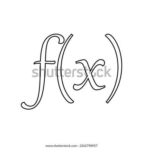 Math Function Symbol Mathematical Function Icon Stock Vector Royalty
