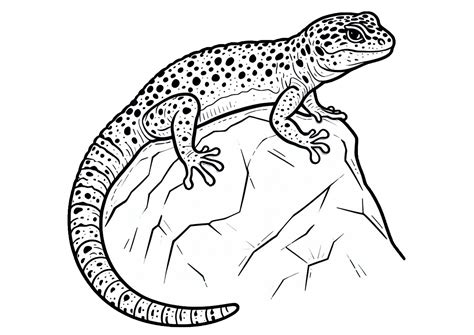 Dibujos De Gecko Leopardo Para Imprimir Y Colorear Gratis