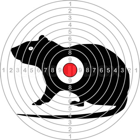 Target Shooting In The Center With A Mouse Vector Stock Vector Colourbox
