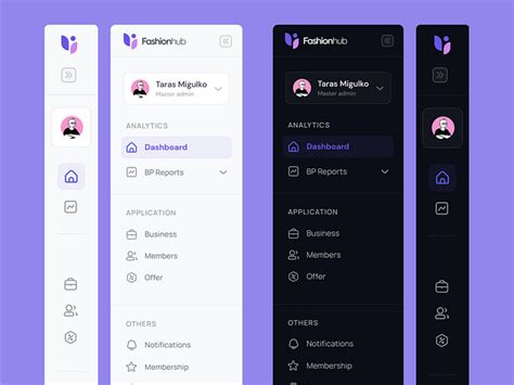 Dashboard Sidebar Navigation Tooltip Dark Light By Fahad Ibn Sayeed For Musemind Ui Ux