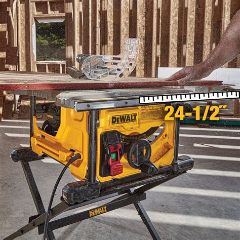 Dewalt 8 25 In 15 Amp Corded Portable Jobsite Table Saw With Folding