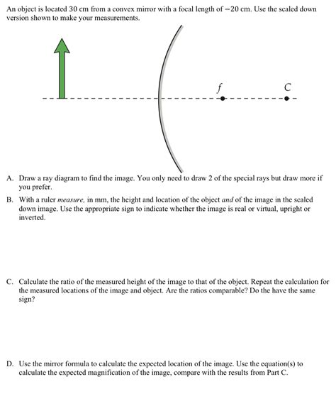 Solved An Object Is Located Cm From A Convex Mirror With Chegg Com