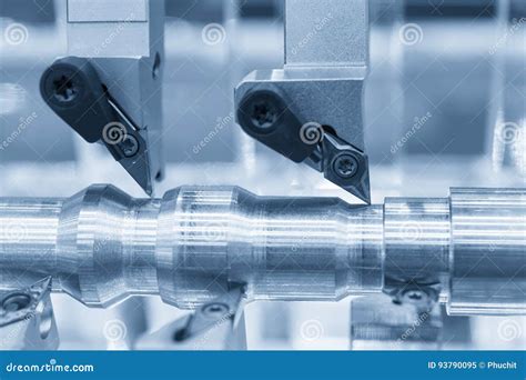 cnc lathe machine turning machine stock image image of manufacture