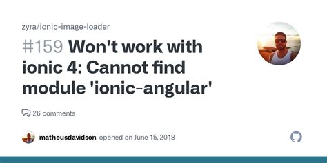 Wont Work With Ionic 4 Cannot Find Module Ionic Angular · Issue