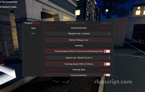 Fruit Warriors Auto Farm Farm Quests Farming Chests Scripts RbxScript