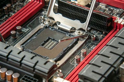 Premium Photo Detail Of A Cpu Socket In A Motherboard Of A Gaming Pc