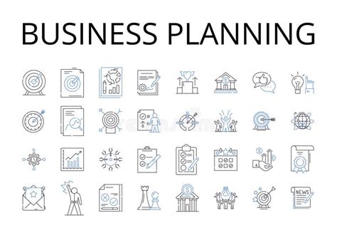 Sales Operations Line Icons Collection Forecasting Pipeline Prospecting Conversion Quotas