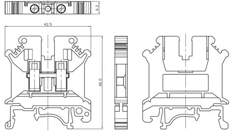 4mm2 Din Rail Terminal Block Screw Mounted 800v Blue Uk5n Buy Terminal Block Uk Din Rail