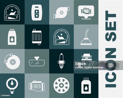 모터 머신 오일 자동차 서비스 체크 자동차 자동차 터보 차저 자동차 라디에이터 냉각 시스템 모터 가스 게이지 및 아이콘용