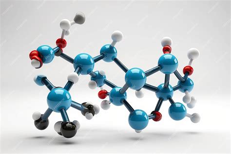 Premium Photo Structural Model Of Caffeine Molecule 3d Illustration