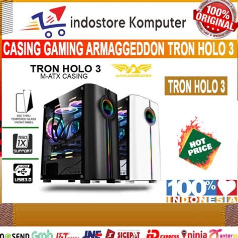 Jual Kesing Komputer Cpu Casing Computer Gaming Armaggeddon Tron Holo Atx Shopee Indonesia