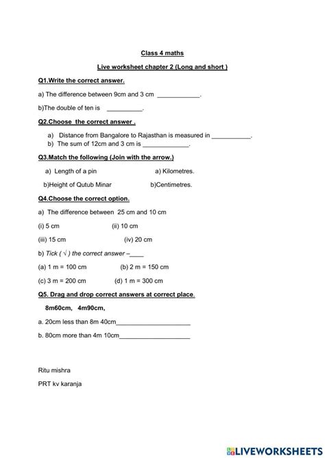 Worksheet Class V Maths Worksheet Live Worksheets 56 Off