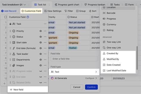 Use Advanced Fields In Base