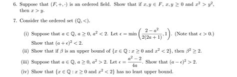 Solved Suppose That F Is An Ordered Field Show Chegg