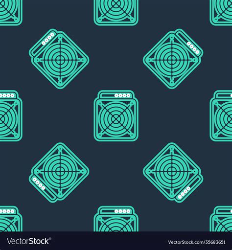 Line Asic Miner Icon Isolated Seamless Pattern Vector Image