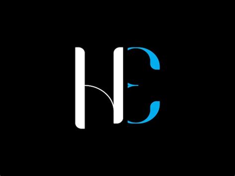 Premium Vector | Hec logo with a black background