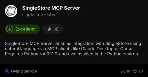 Singlestore Mcp Server Mcp Servers · Lobehub