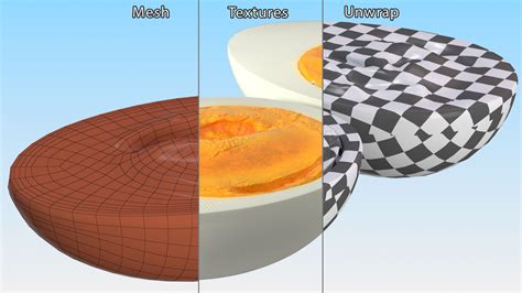 Hard Boiled Egg Halves1 3d Model 24 3ds Blend C4d Fbx Max Ma Lxo Obj Free3d