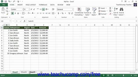 Excel 2013 Tutorial Selecting Multiple Worksheets Microsoft Training