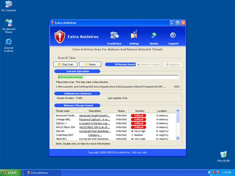 Virus Sweeper Removal Report