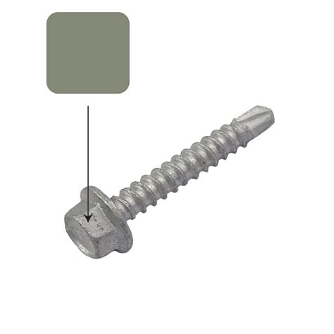 Pale Eucalypt Colorbond 10g 16 X 16mm Hex Head Self Drilling Screw Tek Dms Fasteners