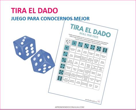 roll a dice juego de tirar el dado para conocernos mejor