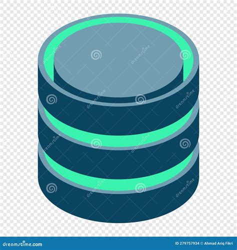 Isometric Cloud Database Cloud Computing And File Cloud Storage Modern Technologies Stock