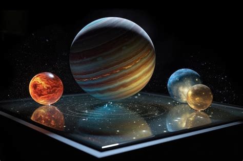 premium ai image hologram projection of a d solar system created with