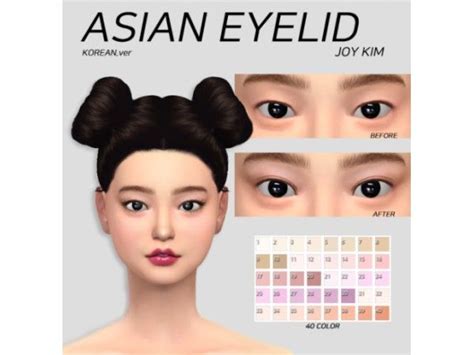 SIMS4 ASIAN EYELID KOREAN Ver By Babejjajang The Sims 4 Download SimsDomination Sims 4