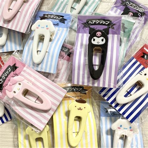 정품인스증정11할인 산리오 6종 헤어핀 쿠로미 마이멜로디 시나모롤 폼폼푸린 헬로키티 포차코 에이블리