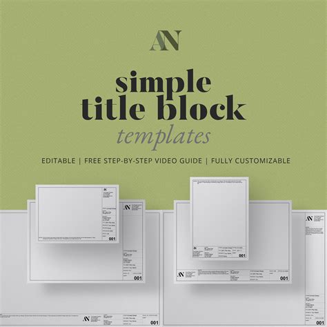 Title Block Templates Bundle For Interior Designers Etsy