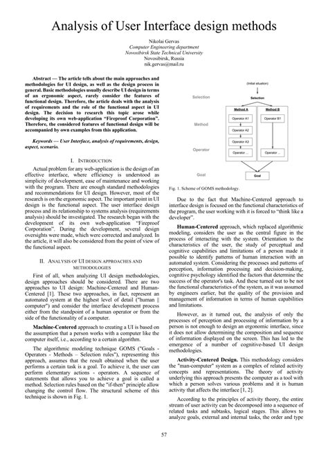 PDF Analysis Of User Interface Design Methods