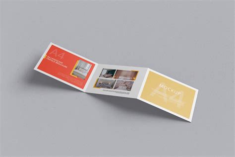 A4 Landscape Trifold Brochure Mockup Masterbundles