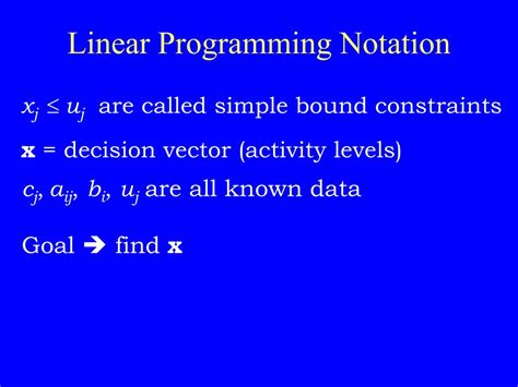 Ppt Deterministic Models Stochastic Models •linear Programming