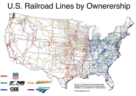Us Rail Lines By Owner Maps On The Web