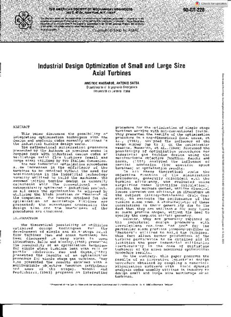 Pdf Industrial Design Optimization Of Small And Large Size Axial Turbines