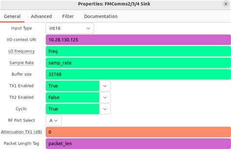 The Signal Displayed On The QT GUI Frequency Time Sink Is Stopped When There Is An FMComms