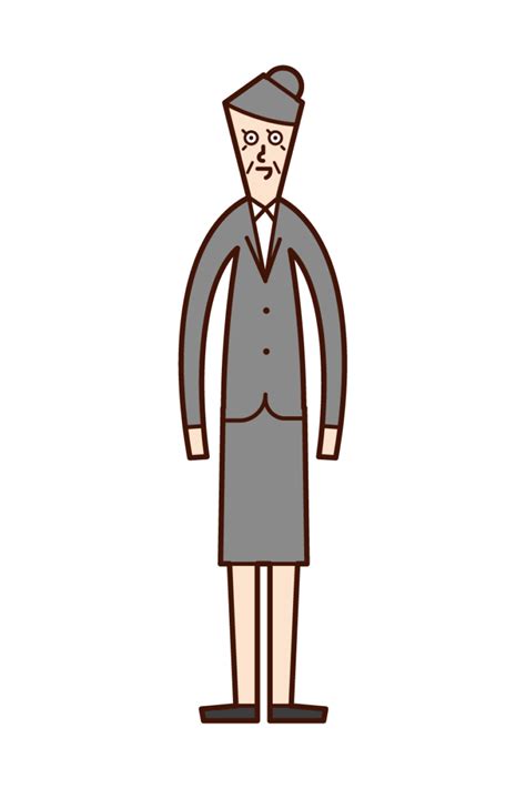 신비한 할머니의 얼굴 일러스트 Kukukeke