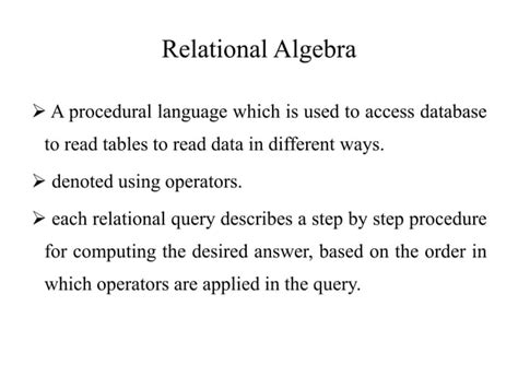 Dbms Relational Algebra Pptx