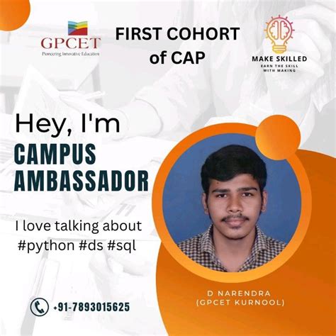 dasari narendra on linkedin campusambassador makeskilled