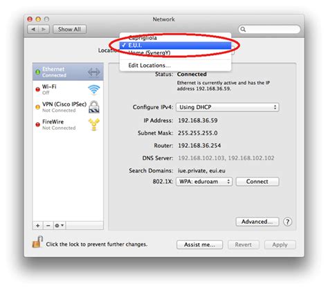 Network Connection Configuration For Mac Os X European University