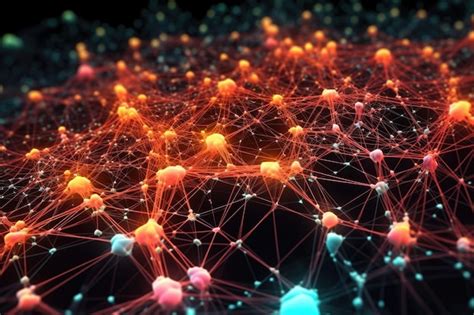 Premium Ai Image Glowing Network Of Interconnected Nodes Created With