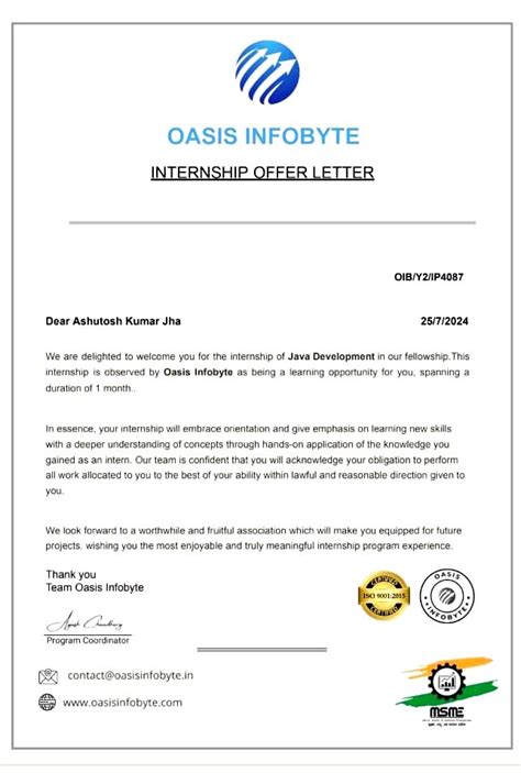 Ashutosh Kumar Jha On Linkedin Intern Java Learningnewskills