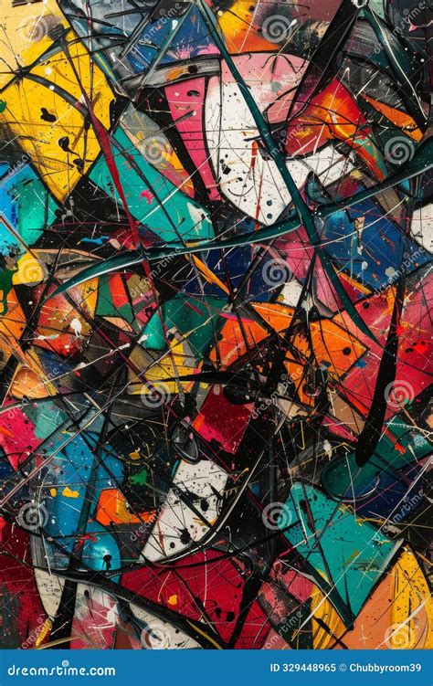 Overlapping Lines And Confusing Figures Depict Chaos Of A Troubled Mind Stock Illustration