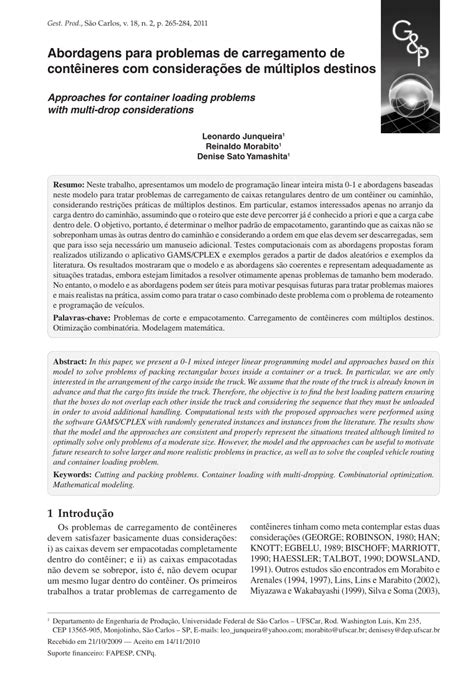 Pdf Approaches For Container Loading Problems With Multi Drop Considerations